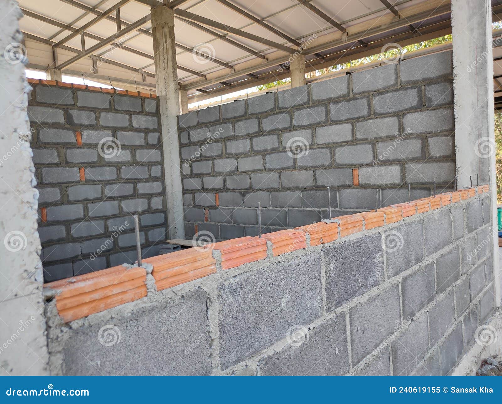 Stack of Bricks Wall Background Stock Image - Image of abstract ...