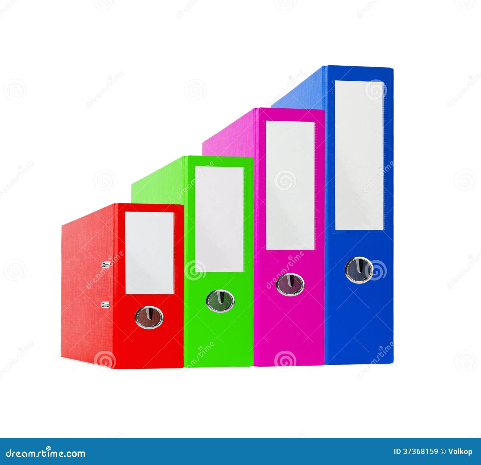 Stack of Bright Color Office Folders Stock Image - Image of organize ...