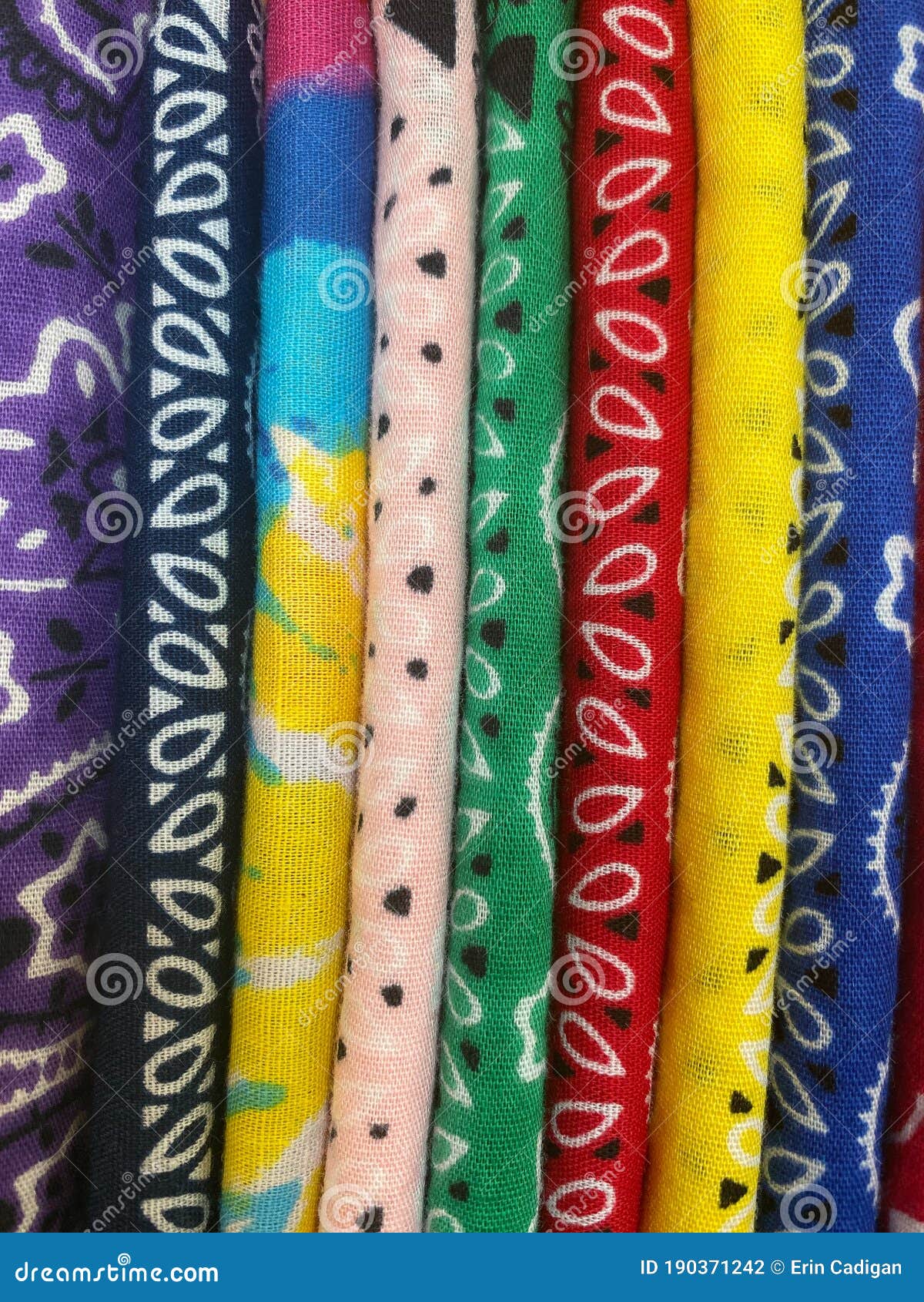 Stack of Bright Colored Bandanas Stock Photo - Image of virus ...