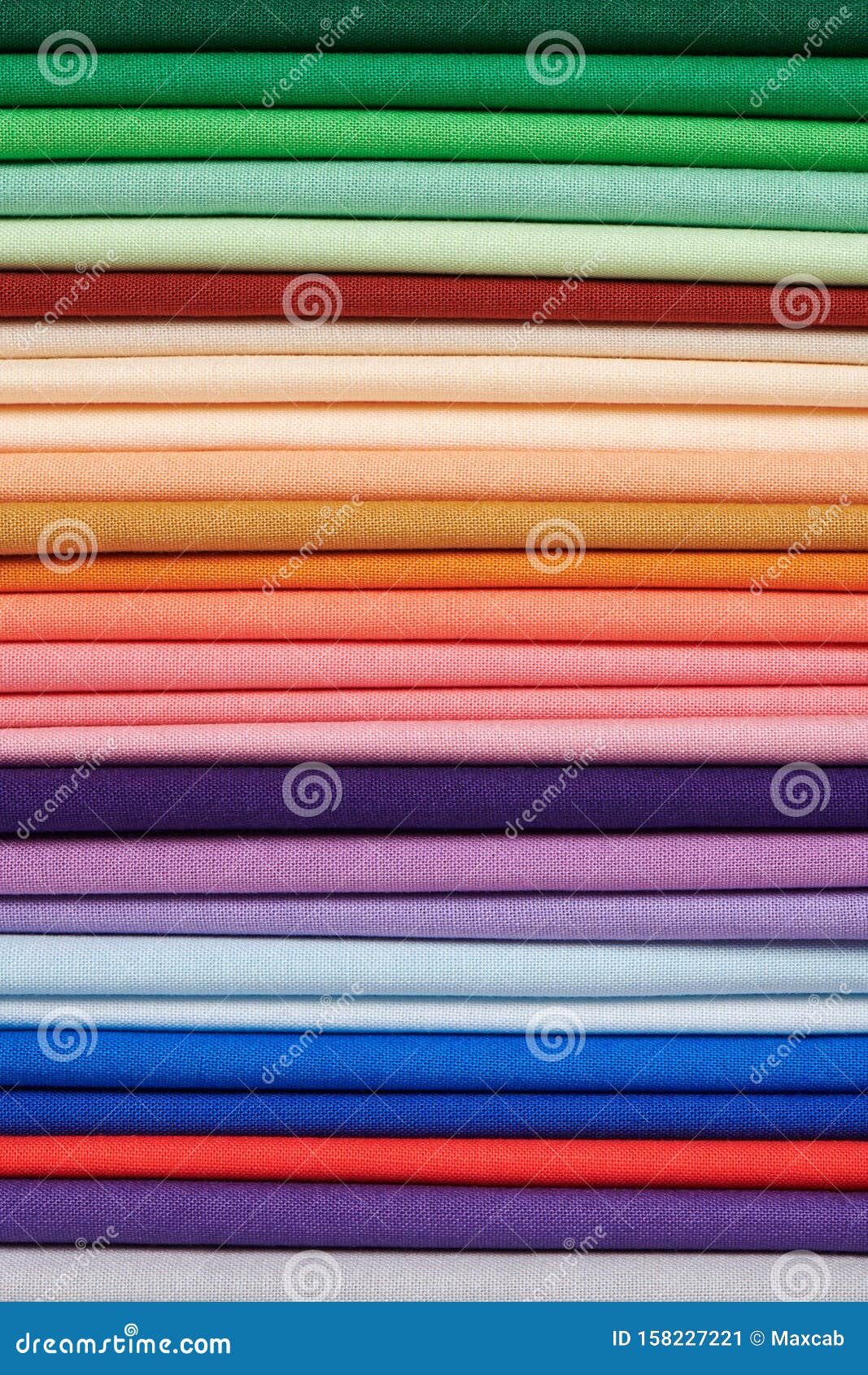 Stack of Bright Self-colored Cotton Fabrics As a Background Image Stock ...