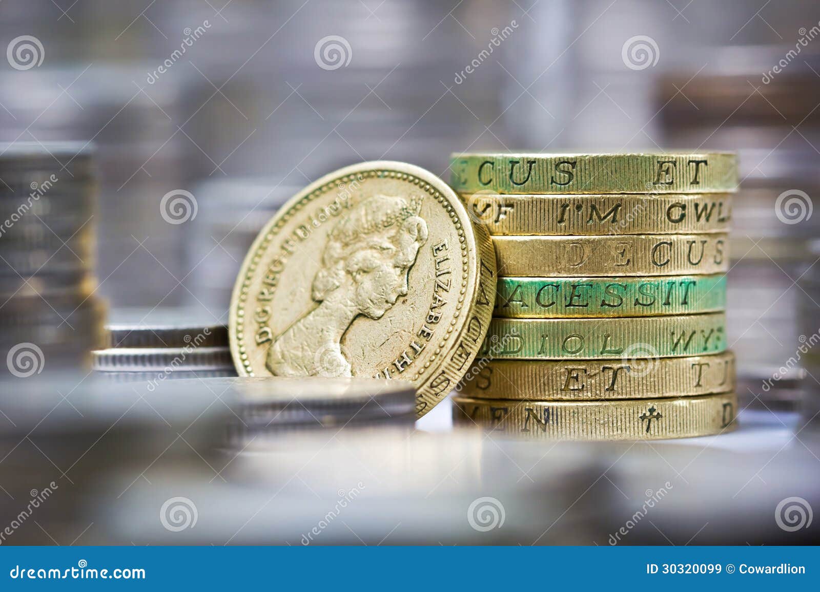 Stack of British Pound Coins Editorial Stock Image - Image of ...