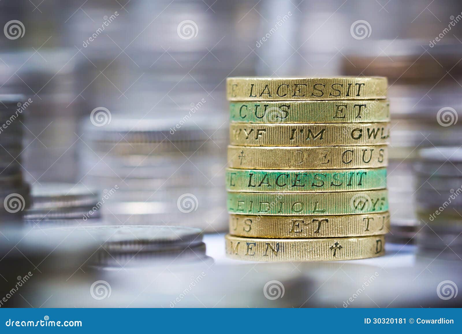 Stack of British Pound Coins Stock Image - Image of investment, market ...