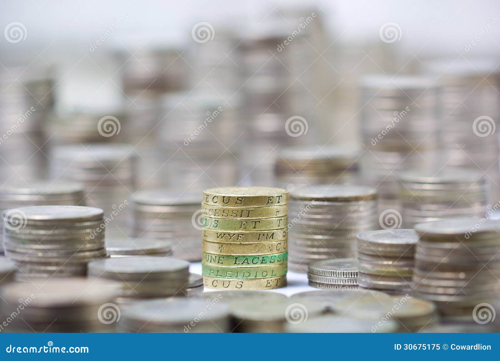 Stack of British Pound Coins Stock Image - Image of money, british ...