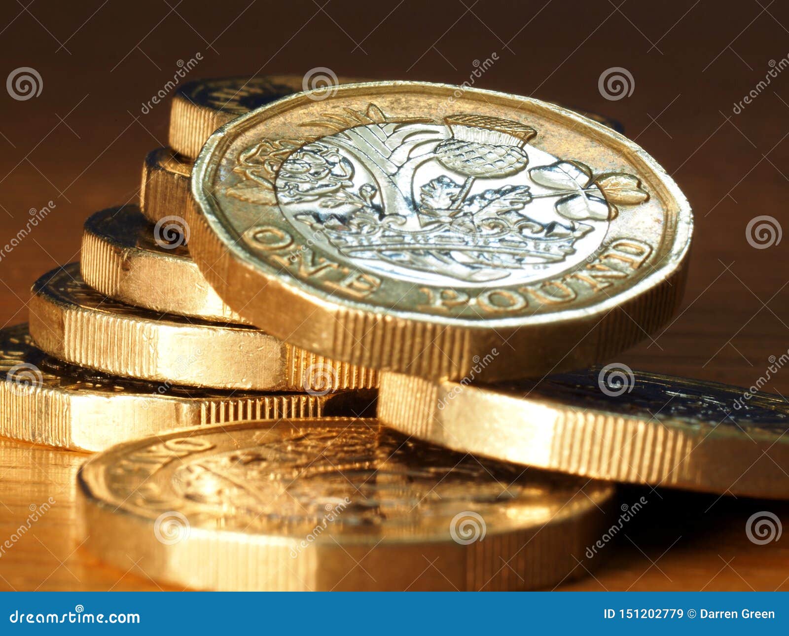 Stack of British Pound Coins Stock Image - Image of finance, banking ...
