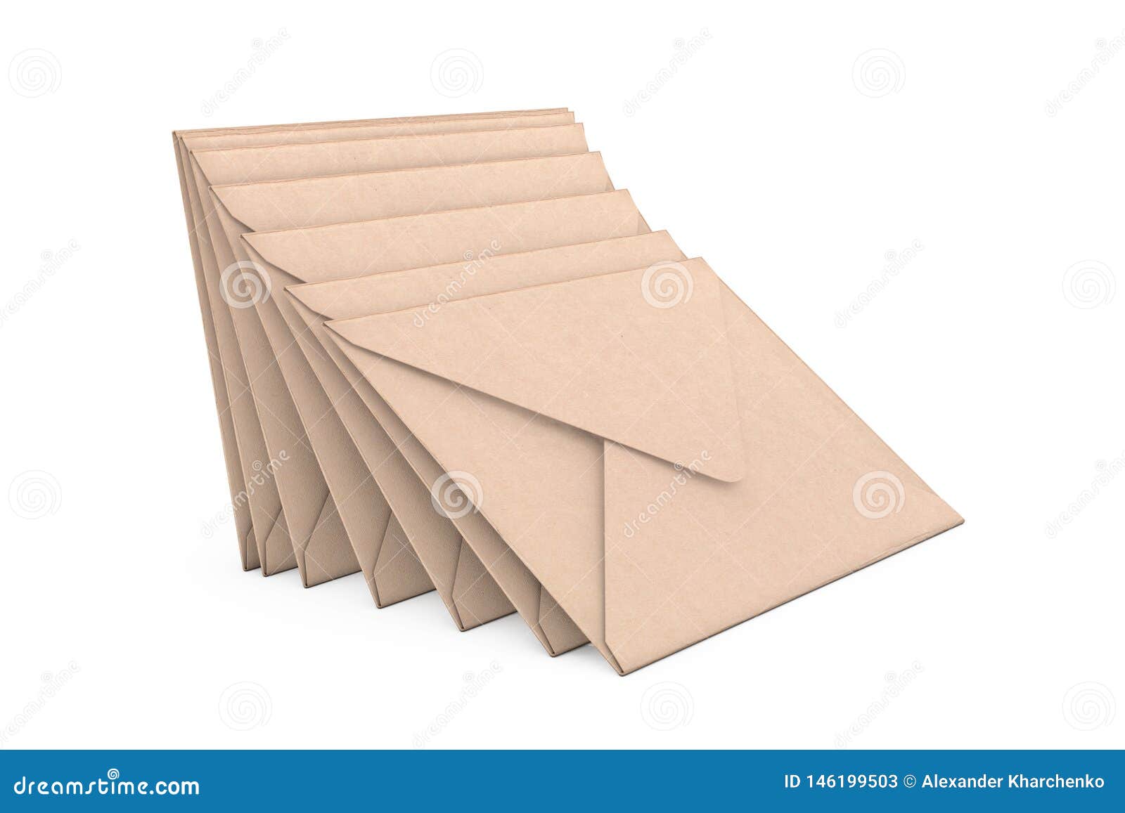 Blank Envelope Mockup With Window, Front And Back View. Clean Envelope ...