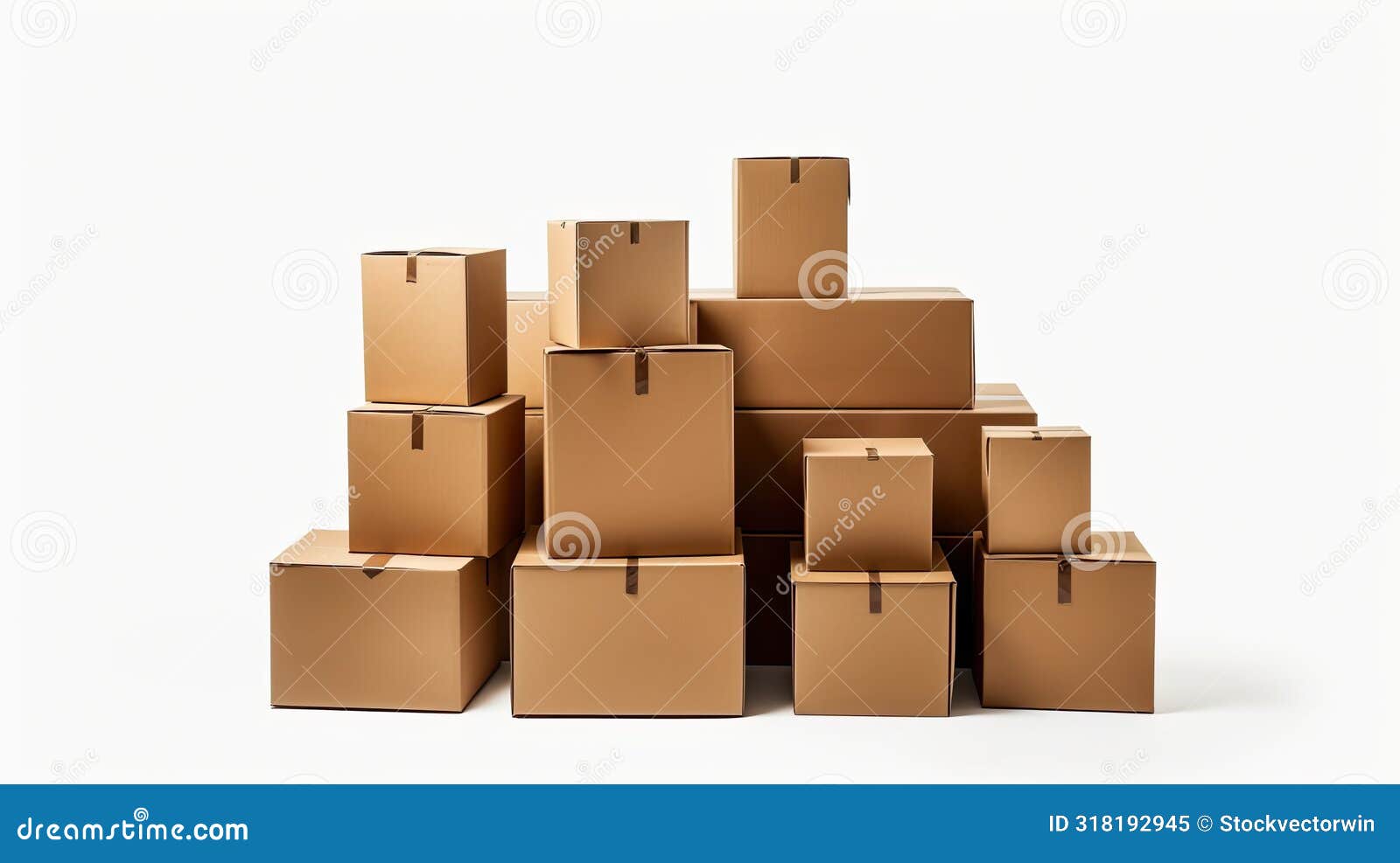 Stack Brown Box Transparent Background Royalty-Free Illustration ...
