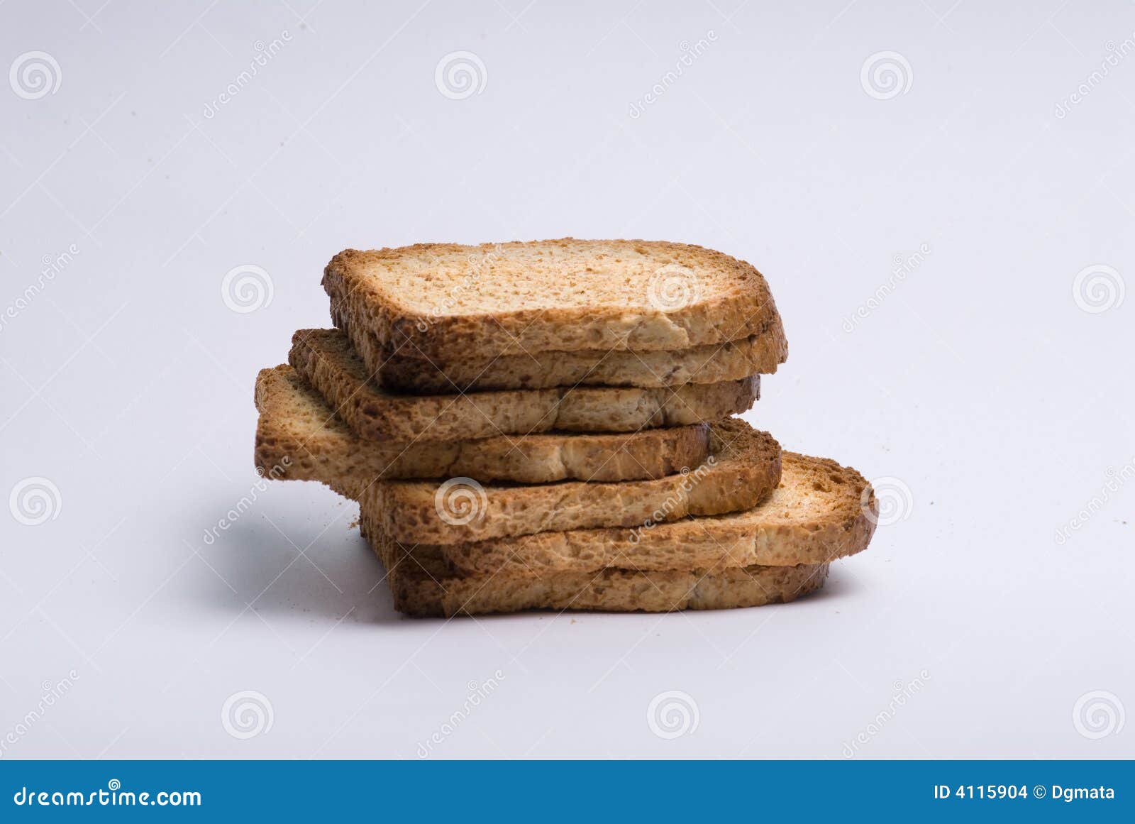 Stack of Brown Bread, Toasted Stock Photo - Image of group, slices: 4115904