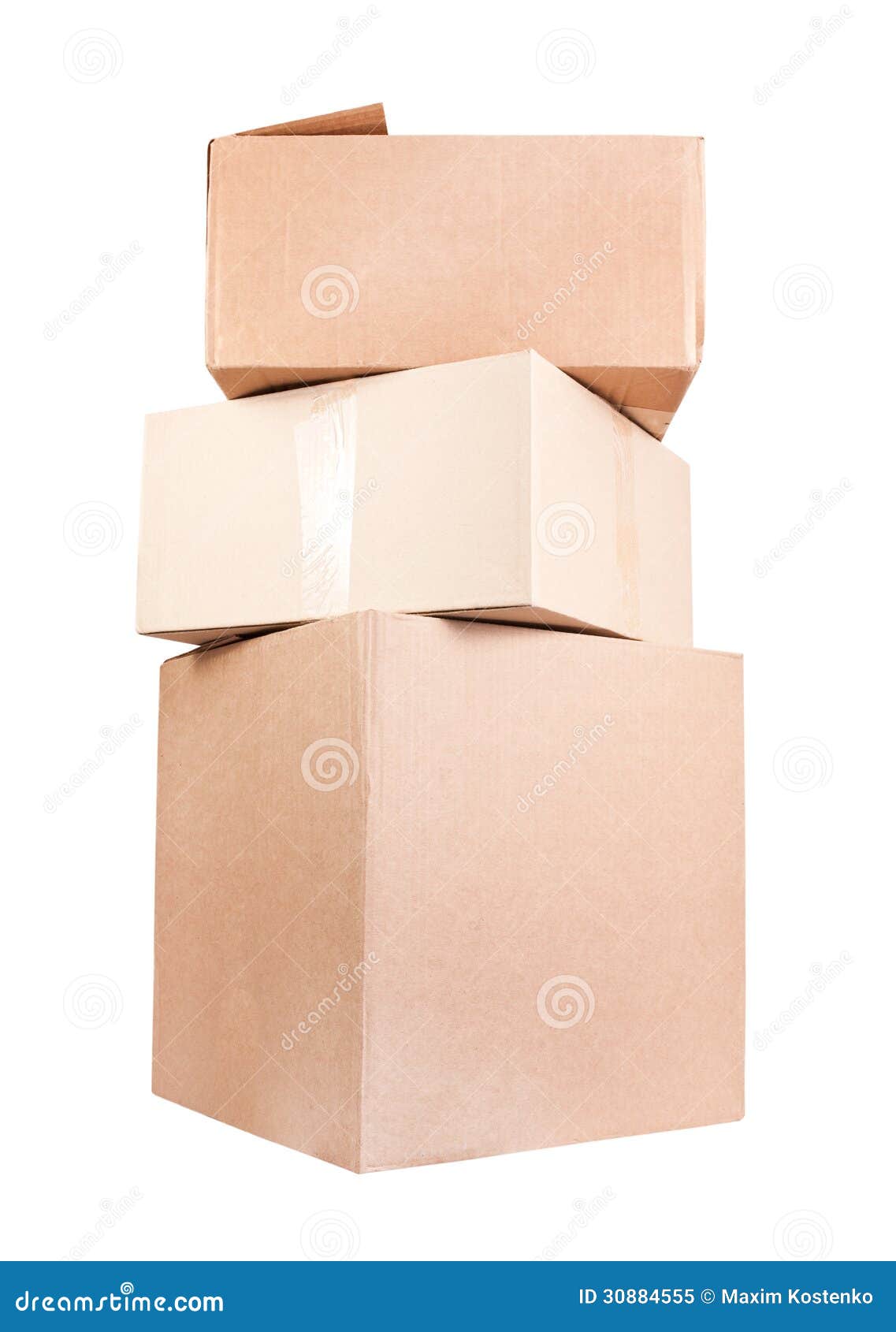 Stack of brown card box stock image. Image of shipping - 30884555