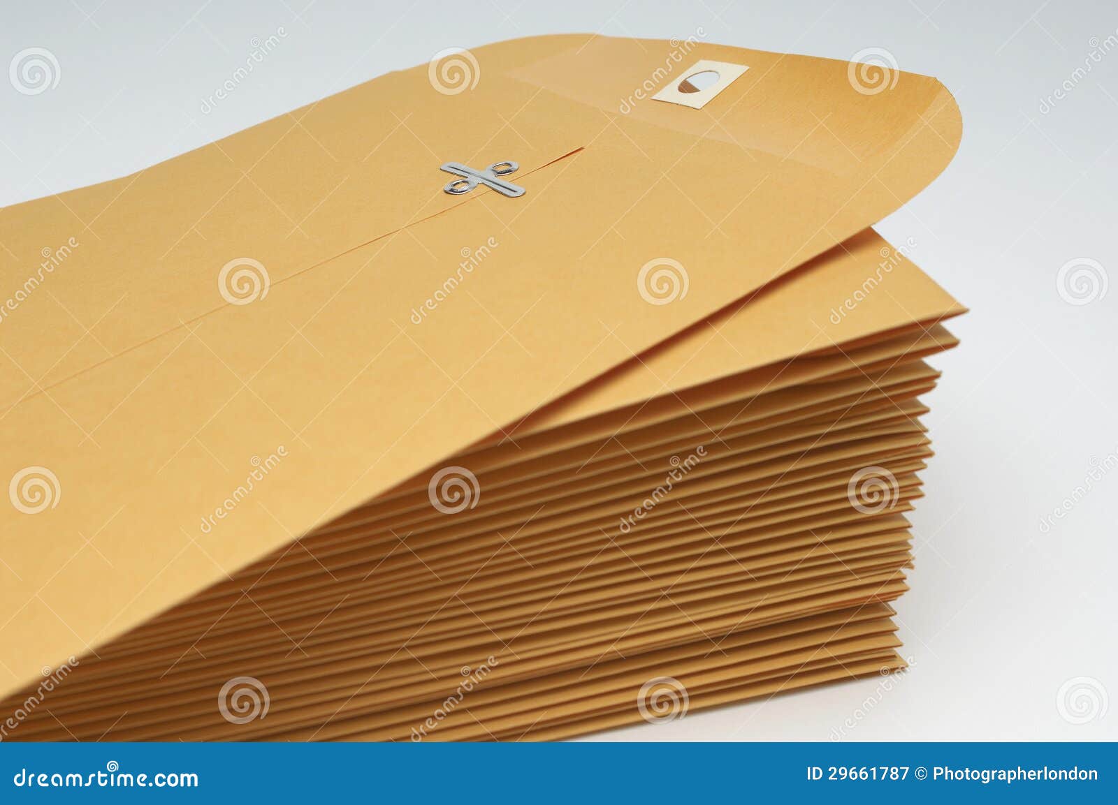 Stack of Brown Envelopes stock image. Image of clipping - 29661787