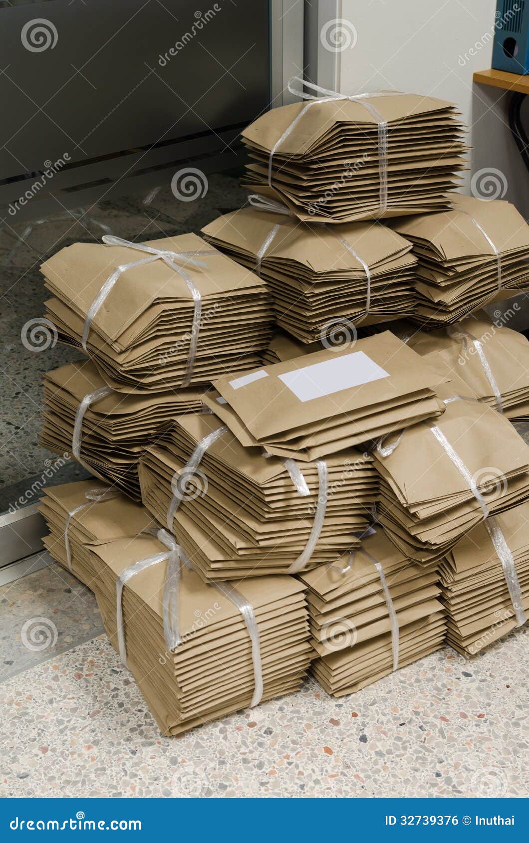 Stack of brown envelopes stock photo. Image of parcel - 32739376