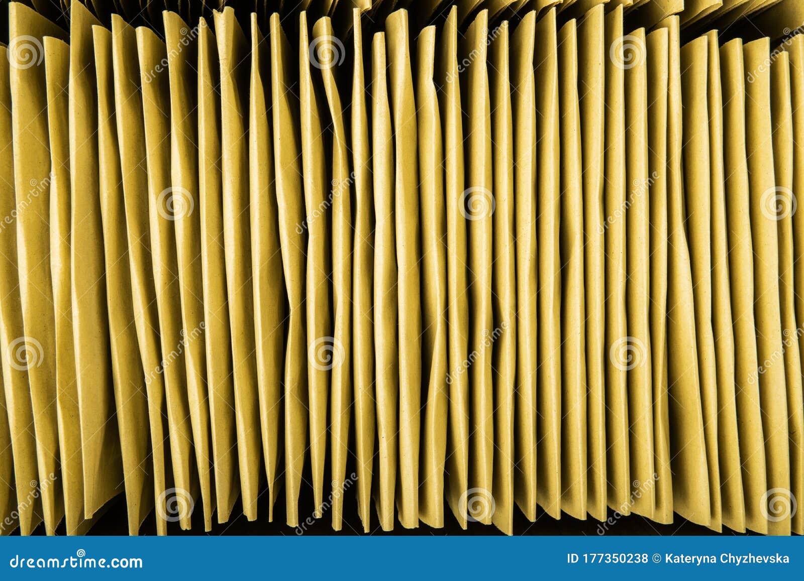 Stack of Bubble Envelopes Inside a Box. Close Up, Top View Stock Photo ...