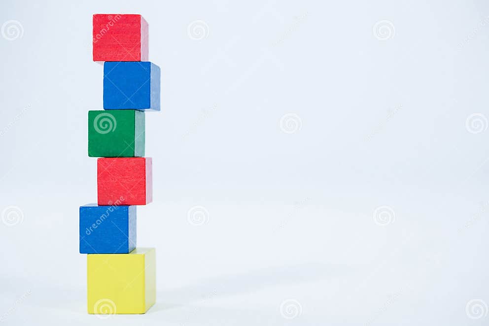 Stack of building blocks stock image. Image of structure - 84080309