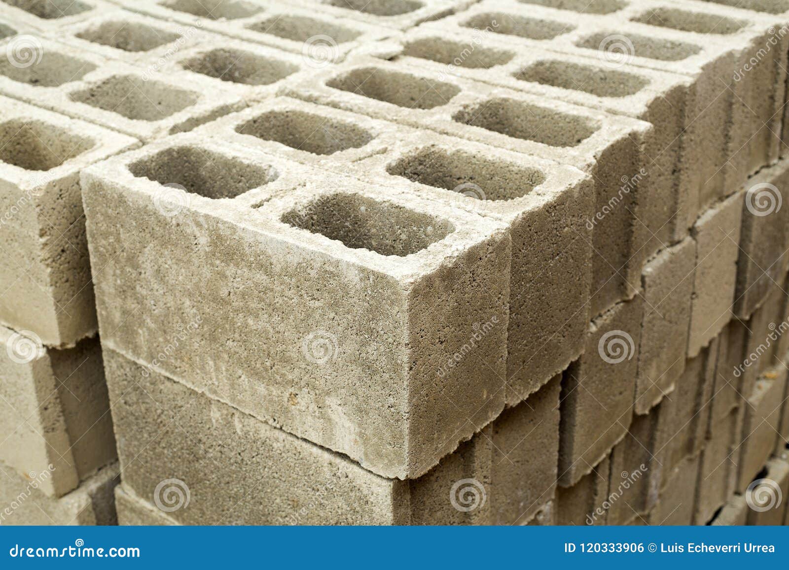 Stack of Cement Blocks at the Construction Site Stock Photo - Image of ...