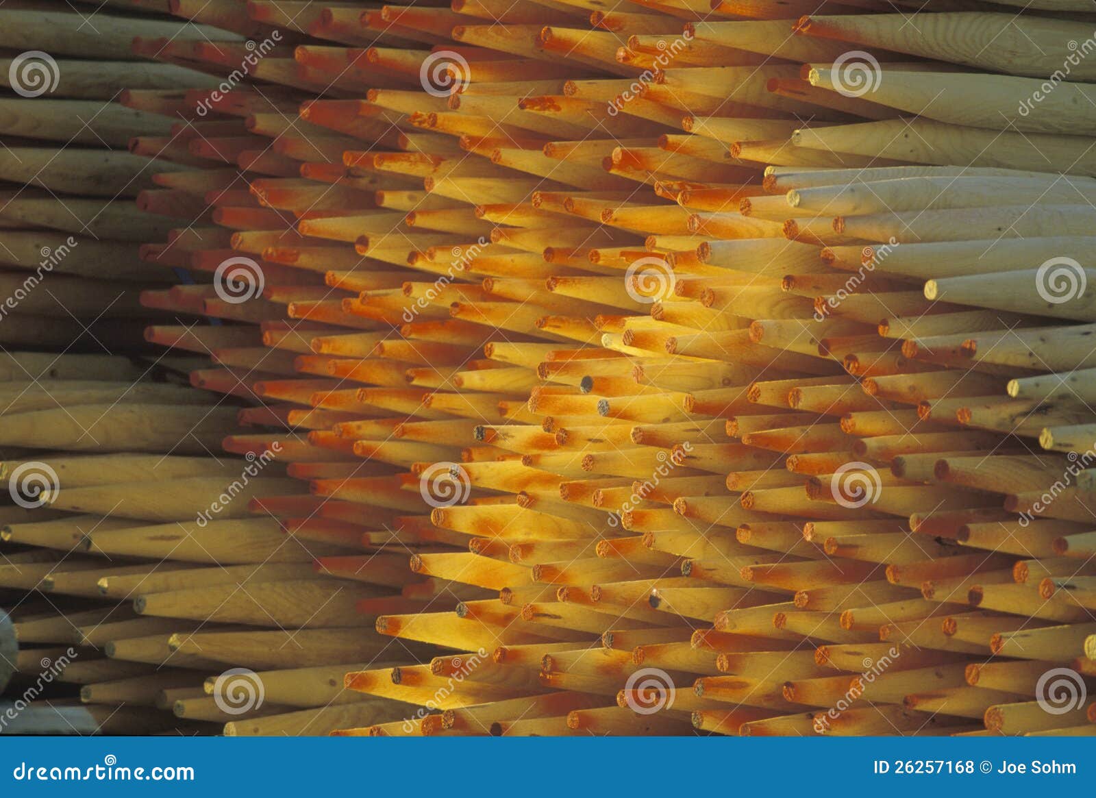 A Stack of Bundled Fence Posts Stock Photo - Image of global ...