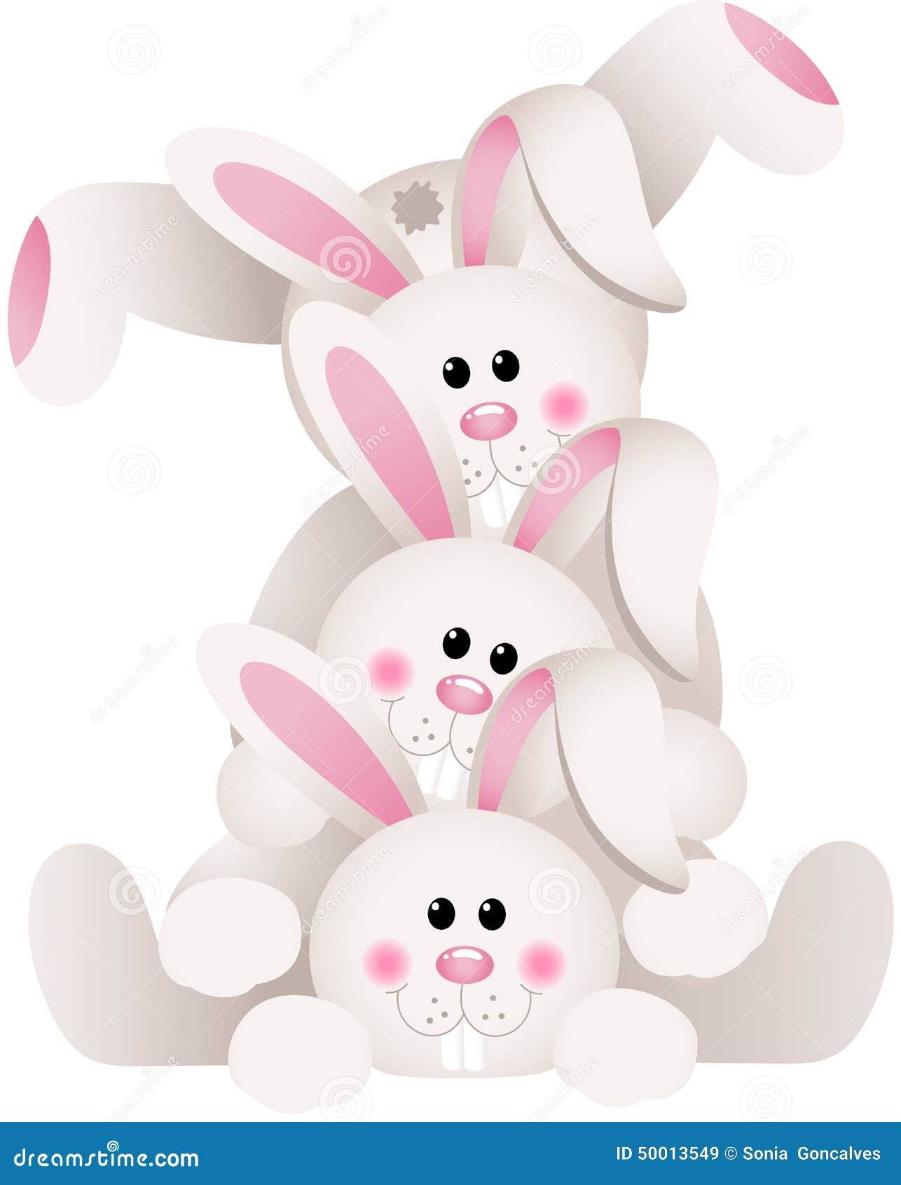 Stack of bunnies stock vector. Illustration of bunny - 50013549