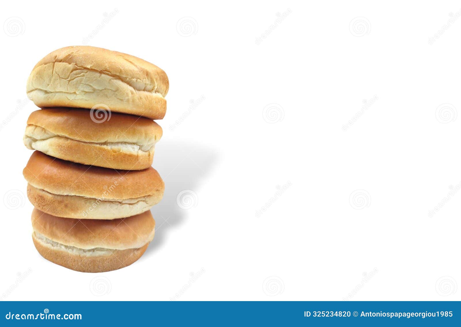 A stack of burger buns. stock photo. Image of banner - 325234820