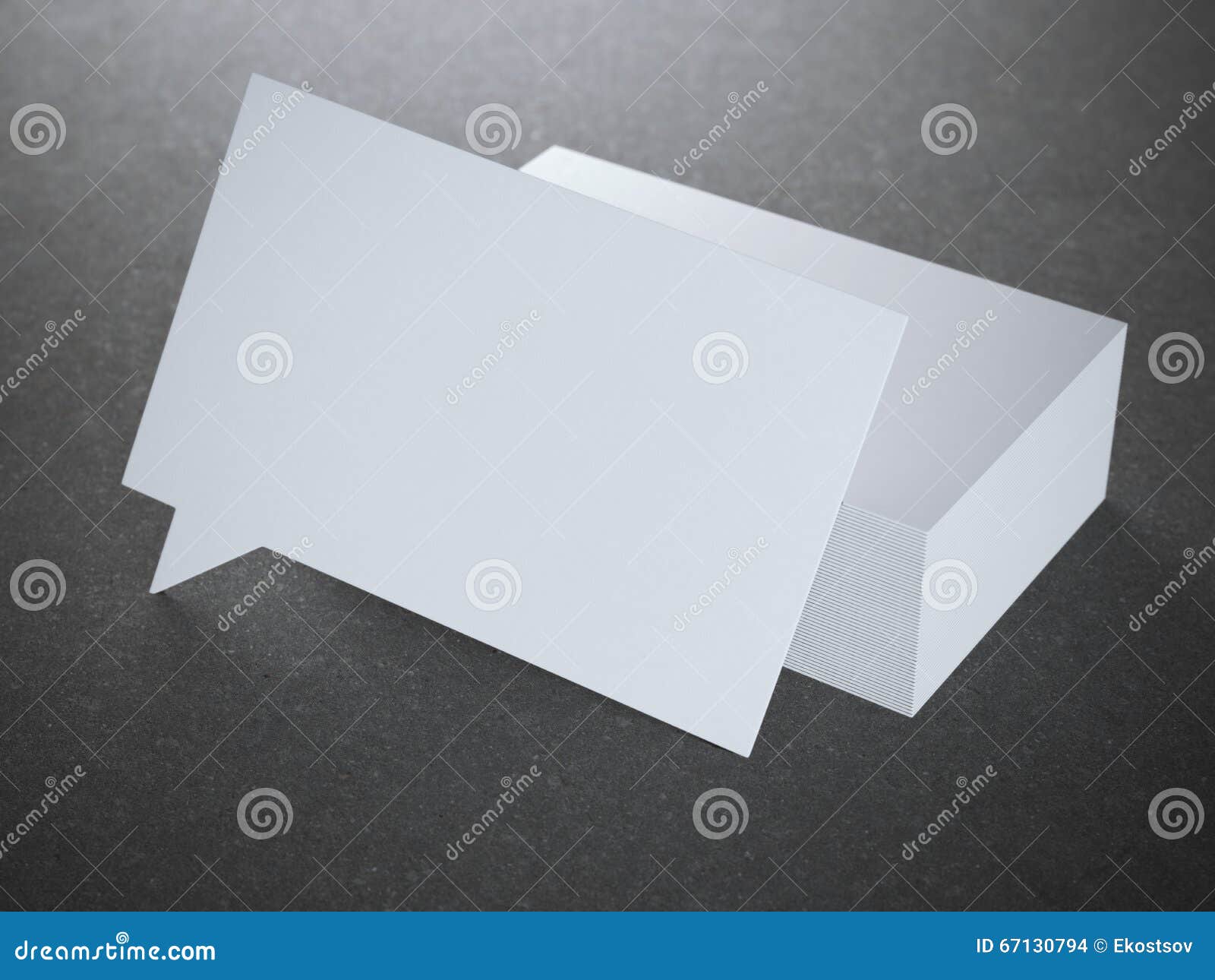 Stack of Business Cards As Speech Bubbles Stock Photo - Image of ...