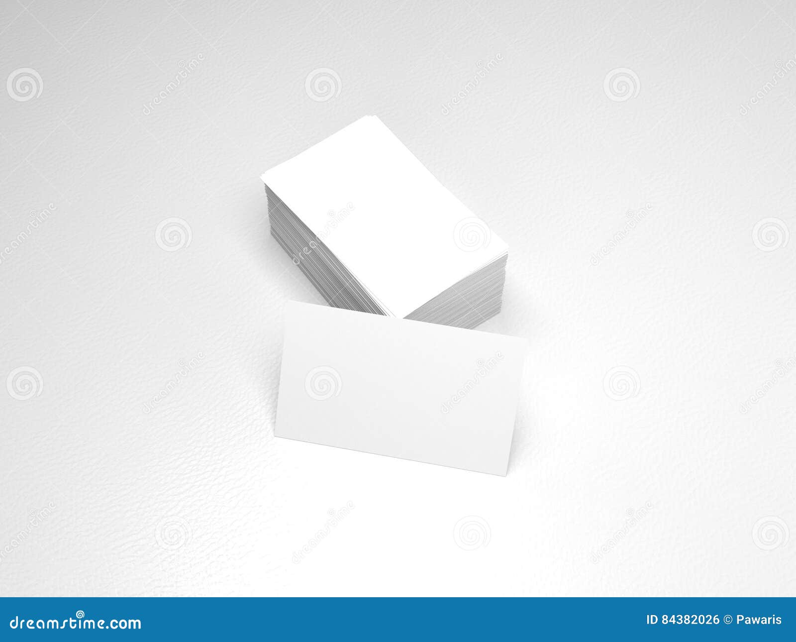 Stack of Business Cards. Namecards Mockup Template on White Leather ...