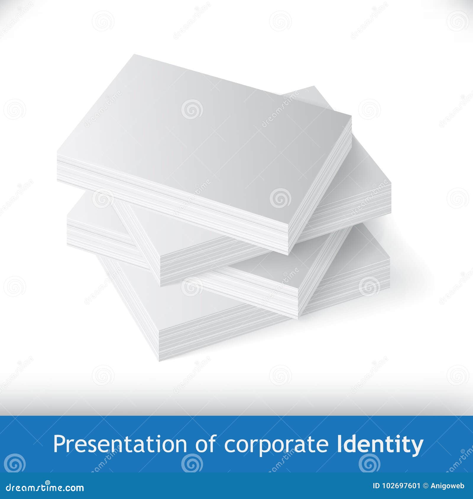 Stack of business cards stock illustration. Illustration of pile ...