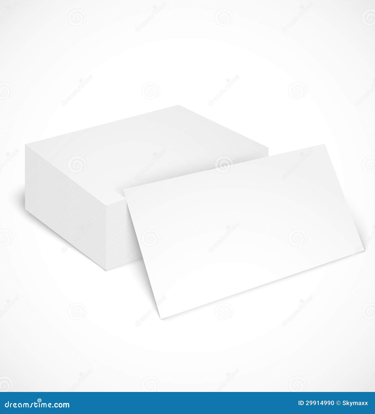 Stack of Business Cards with Shadow Template Stock Vector ...