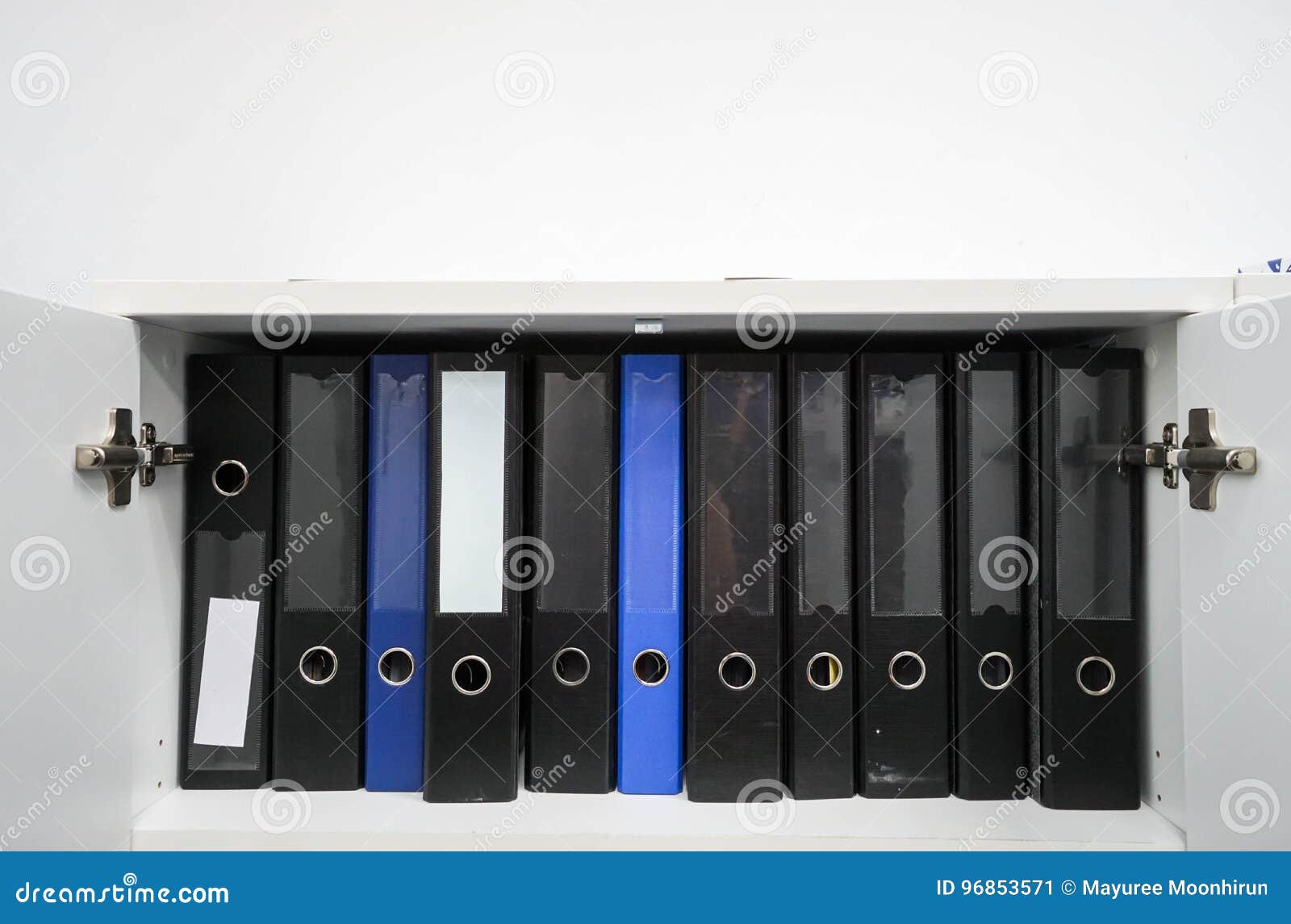 Stack of Business Document Folder in Cabinet Stock Image - Image of ...