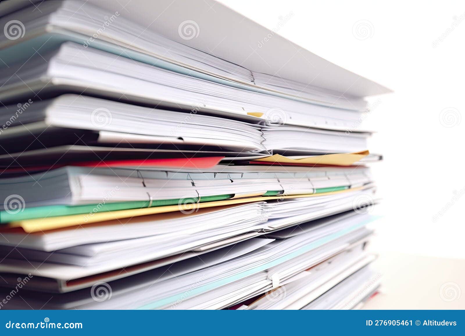 Stack of Business Documents, Each Neatly Aligned and Labeled Stock ...