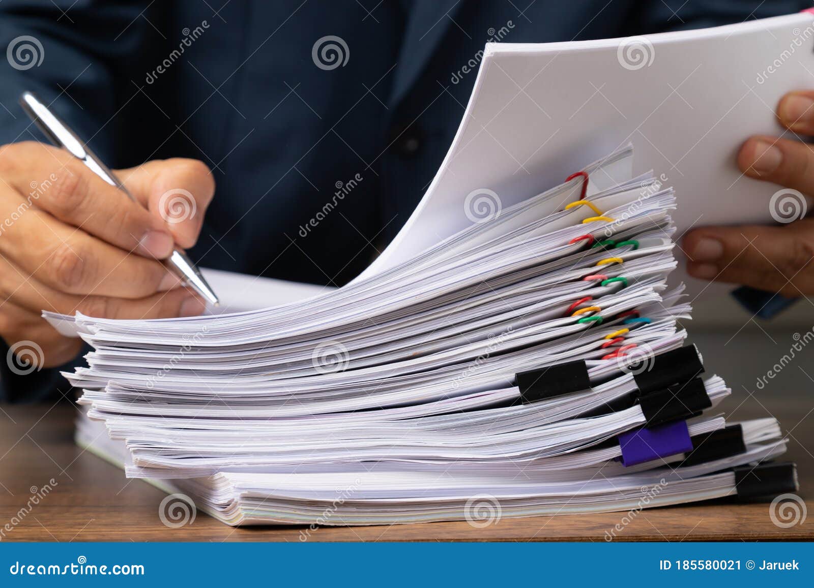 Stack of Business Overload Paper Stock Image - Image of overload ...
