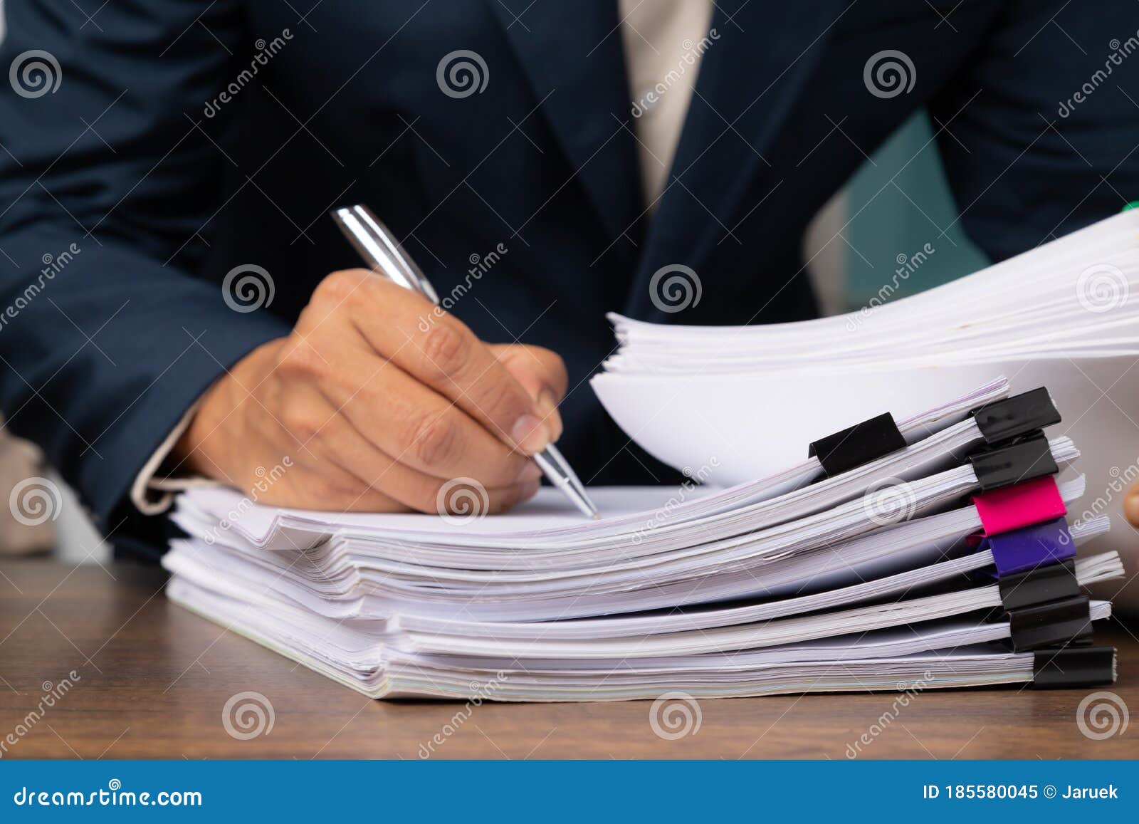 Stack of Business Overload Paper Stock Image - Image of data, folder ...