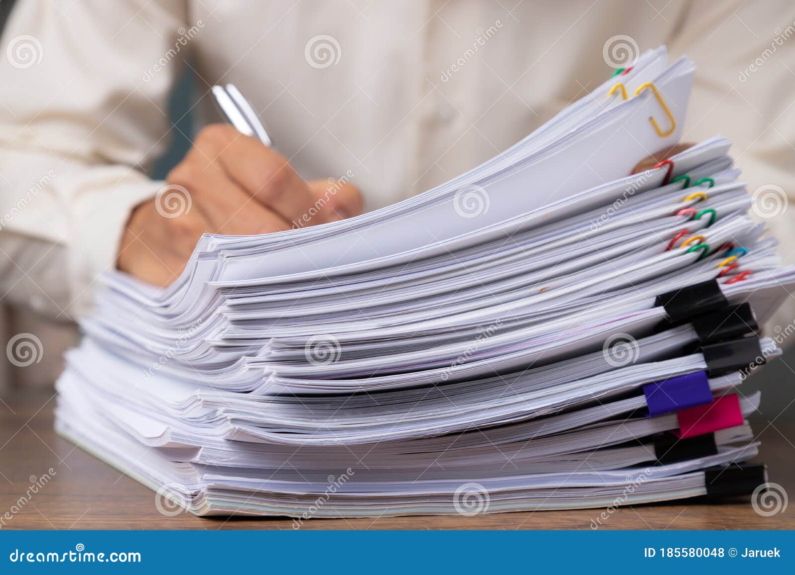 Stack of Business Overload Paper Stock Photo - Image of stack, print ...