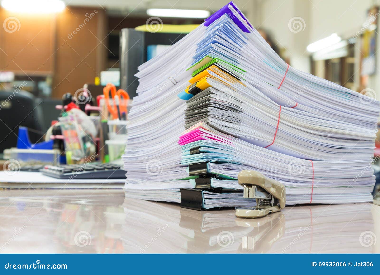 Stack of business papers stock photo. Image of mark, book - 69932066
