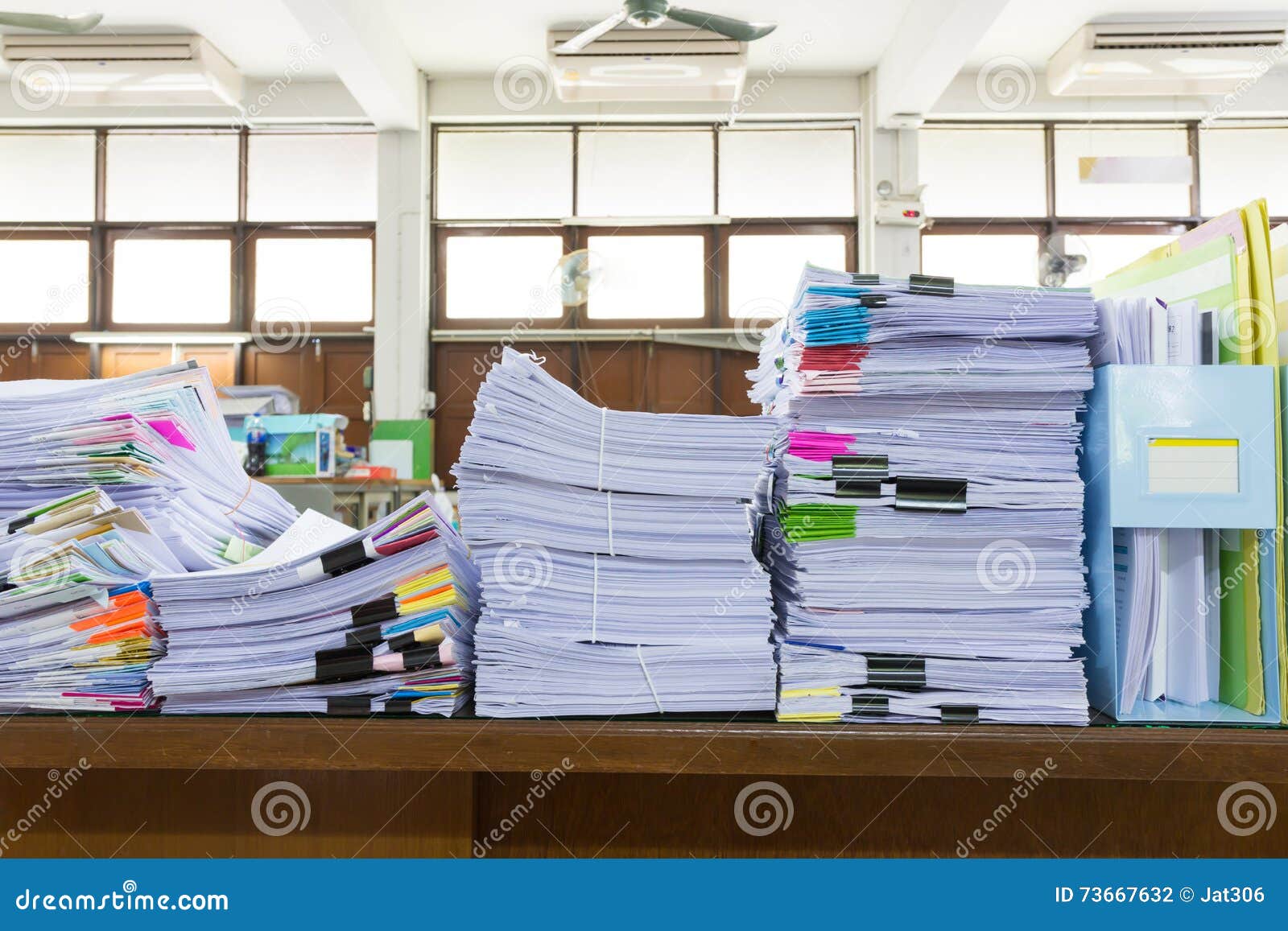 Stack of business papers stock photo. Image of paper - 73667632