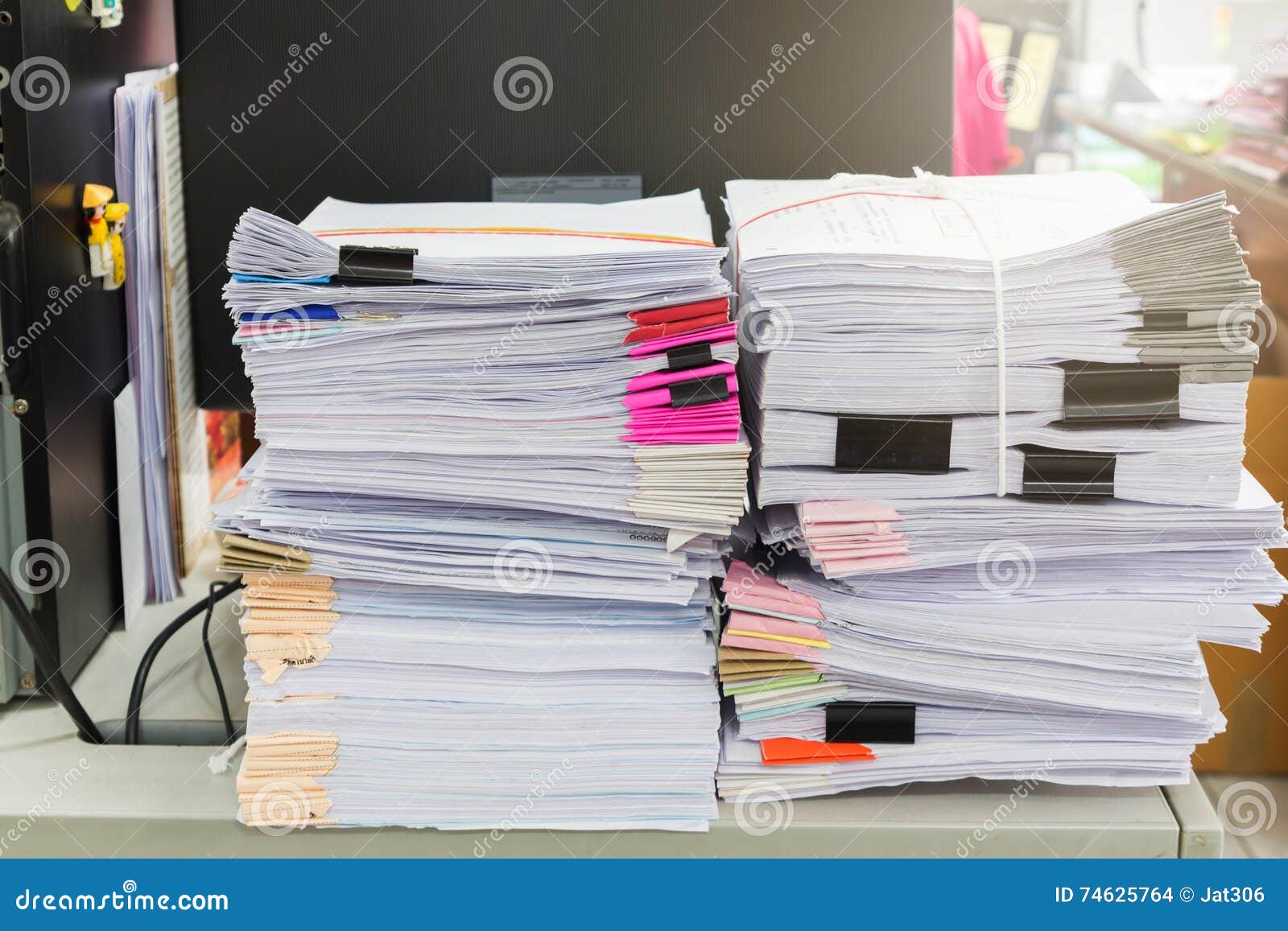 Stack of business papers stock photo. Image of paper - 74625764