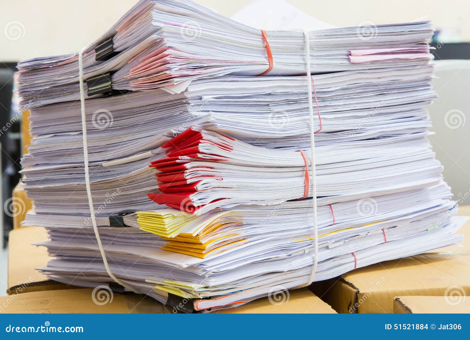 Stack of business papers stock photo. Image of offer - 51521884