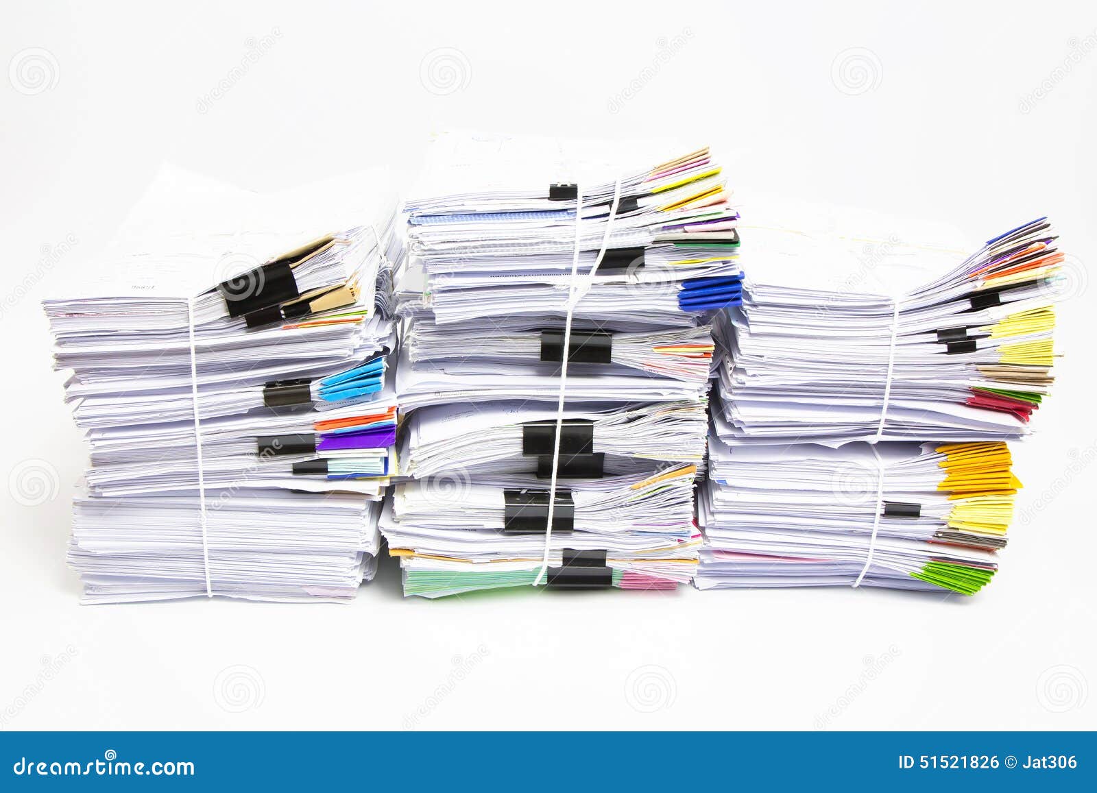Stack of business papers stock photo. Image of communication - 51521826