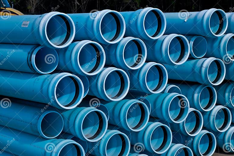 Stacks of C900 DR18 PVC Pipe Stock Image - Image of color, dr18: 29919935