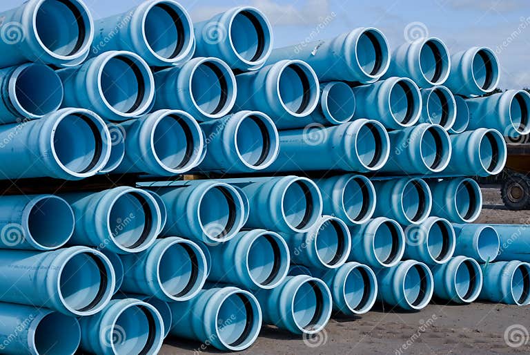 Stacks of C900 DR18 PVC Pipe Stock Image - Image of civil, water: 29920983