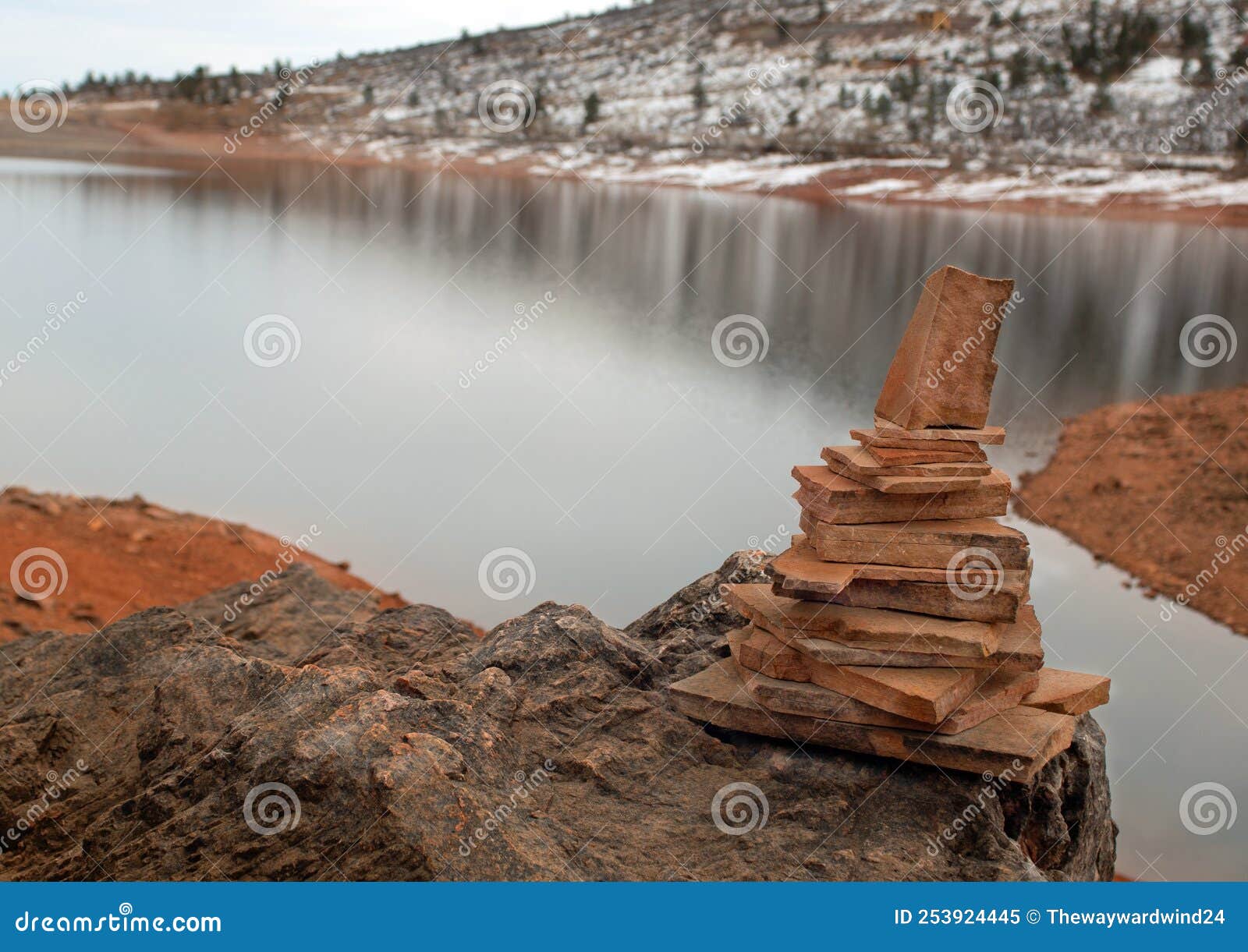 Stack of Cairn Directional Sign Stones Stock Image - Image of path ...