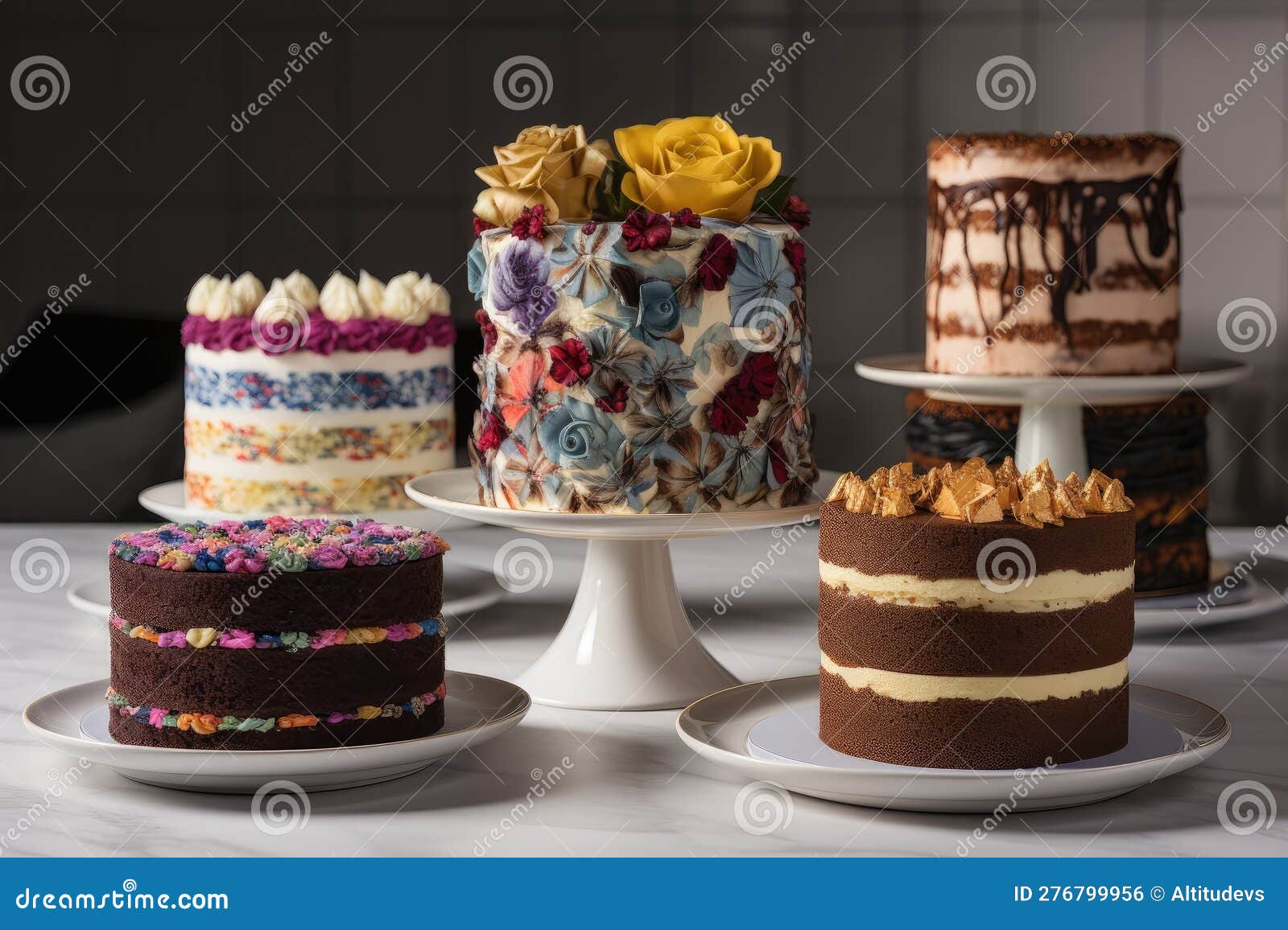 A Stack of Cakes, Each Layer with a Different Flavor and Frosting ...