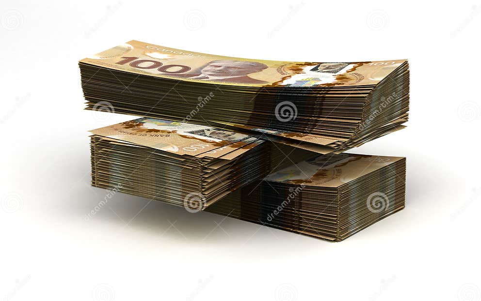 Stack of Canadian Dollar stock illustration. Illustration of finance ...