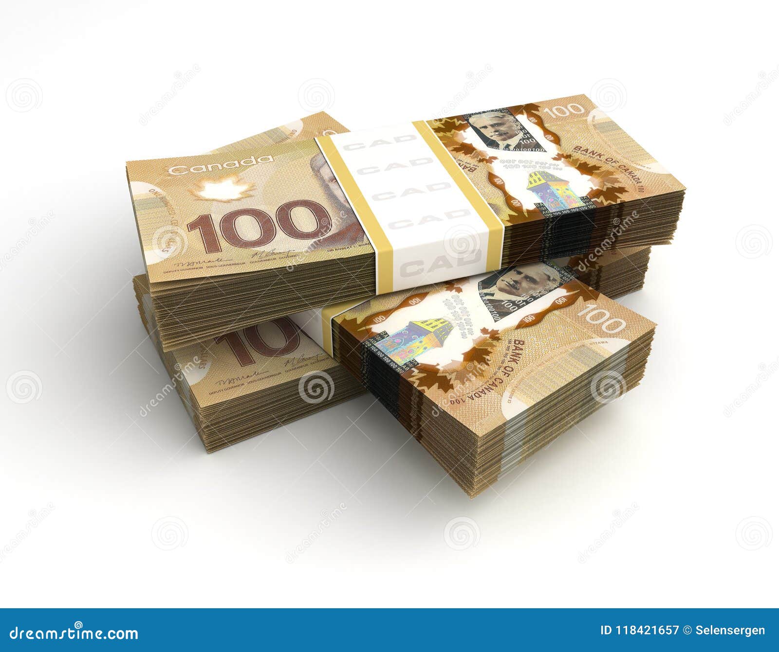 Canadian Money 100 Stack