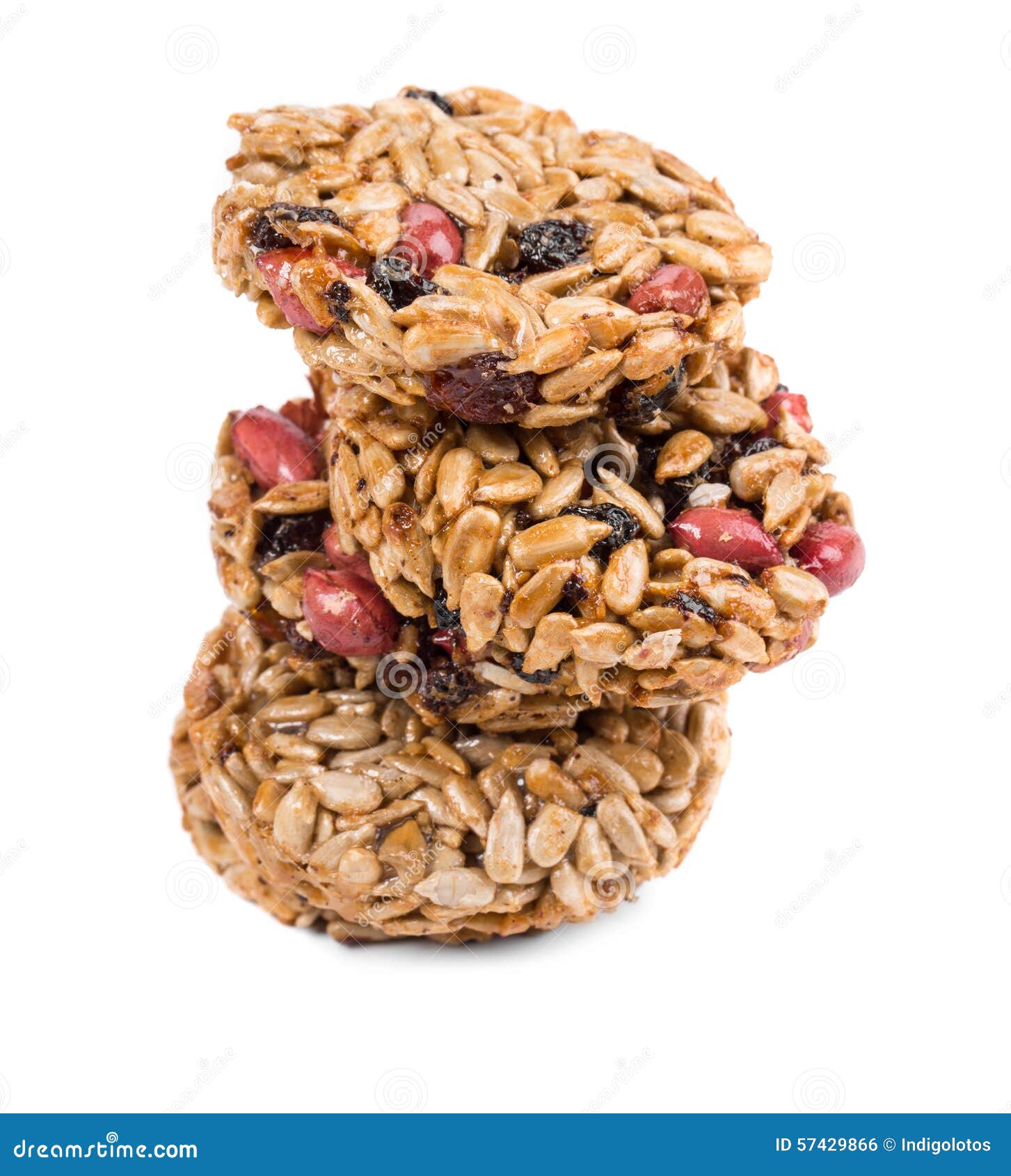 Stack of Candied Roasted Peanuts Sunflower Seeds. Stock Photo - Image ...