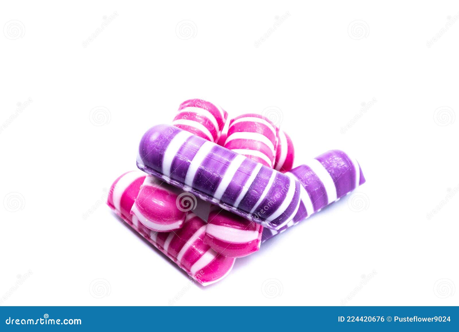 Stack of Candy Canes in Studio Stock Photo - Image of food, event ...