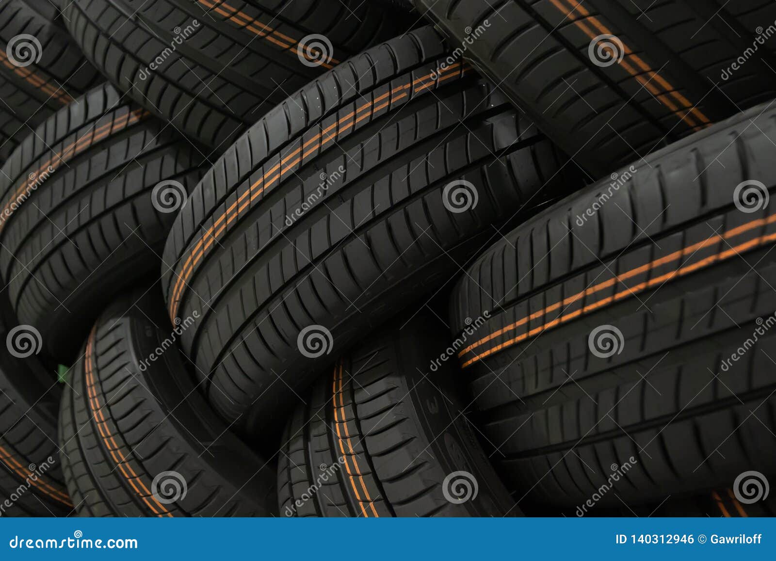 Stack of Car Tires with Shadow Deep of View. Great for Backgrounds ...