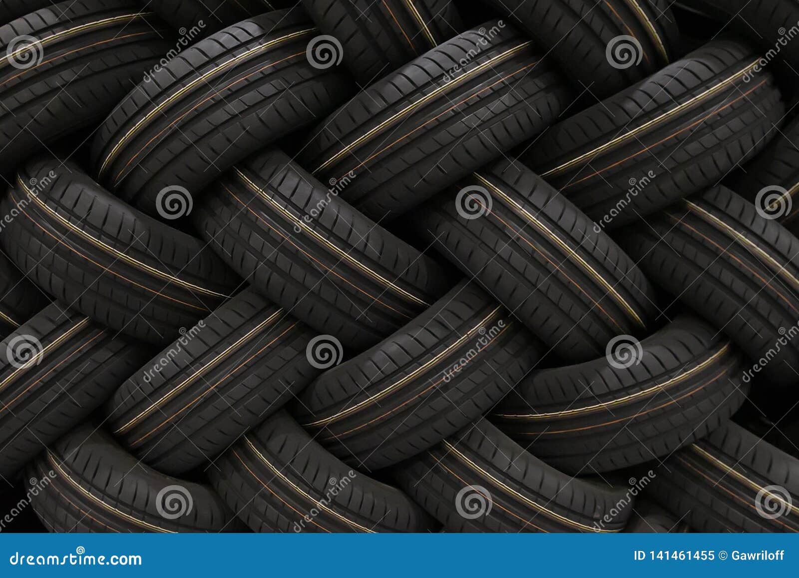 Stack of Car Tires with Shadow Deep of View. Great for Backgrounds ...