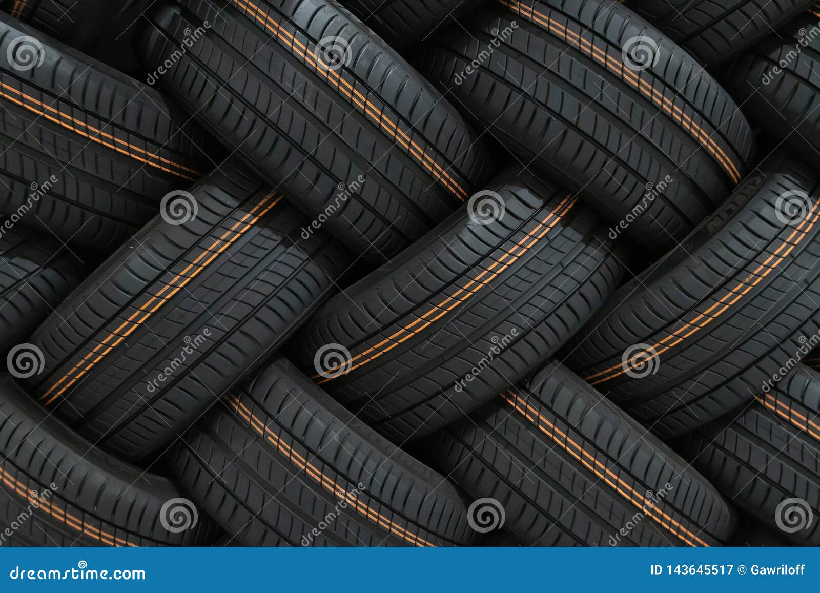 Stack of Car Tires with Shadow Deep of View. Great for Backgrounds ...