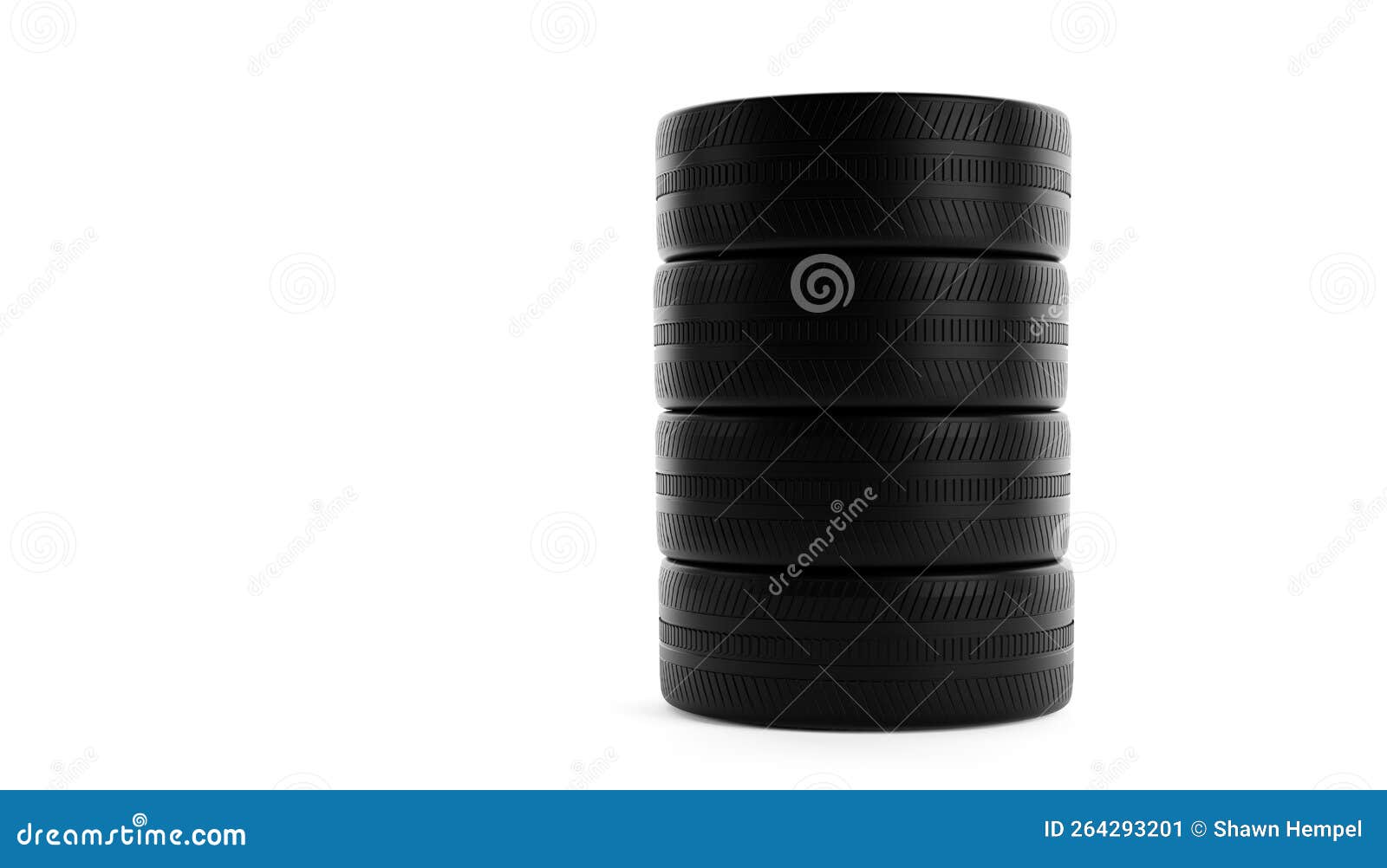 Stack of Car Tires on White Background Stock Illustration ...