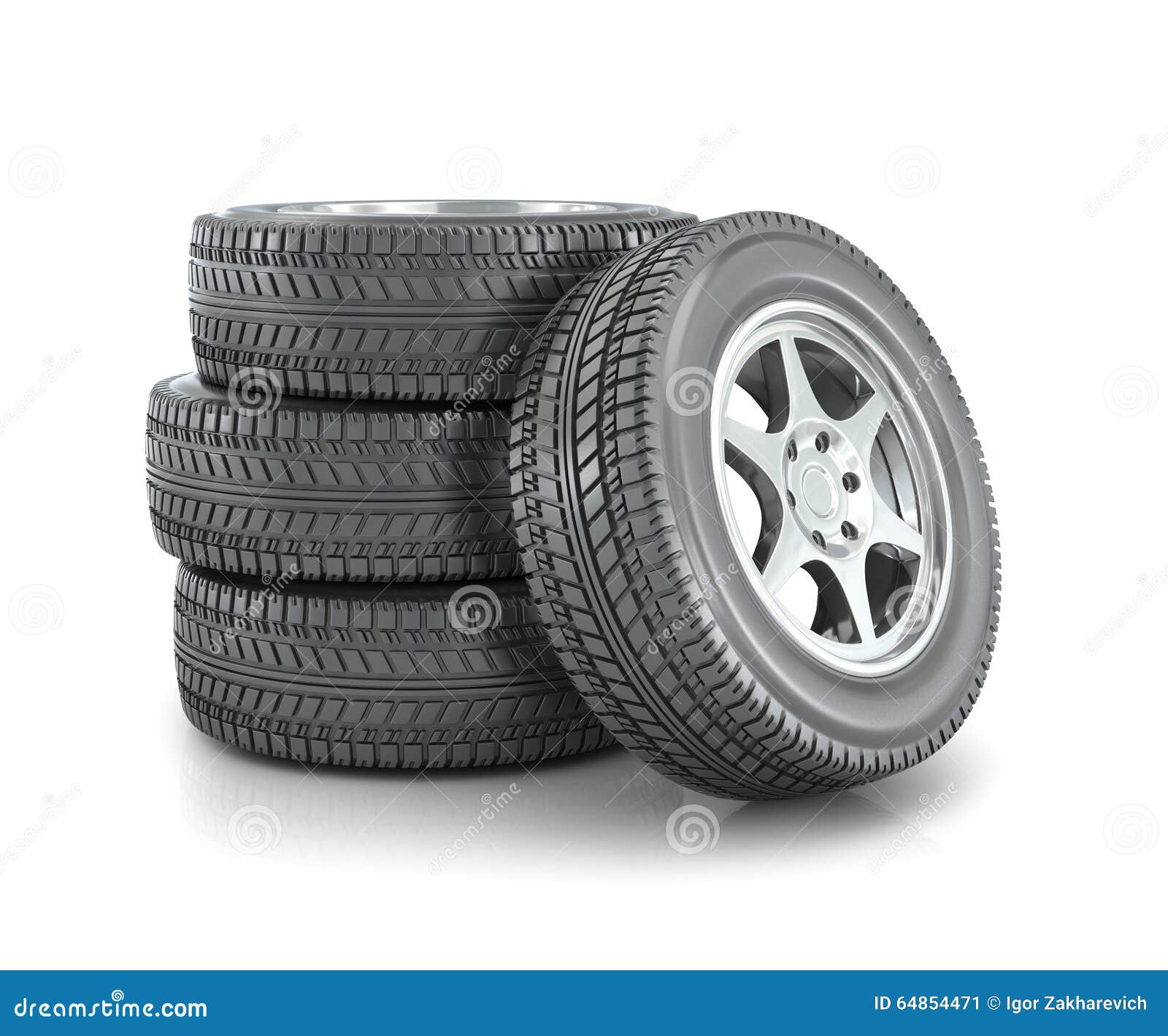 Stack of car wheels i stock illustration. Illustration of sport - 64854471