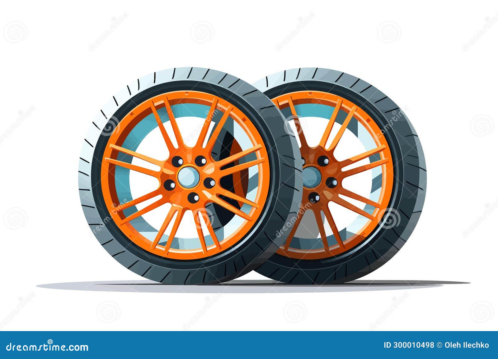 Stack of Car Wheels Isolated Vector Style Illustration Stock Vector ...