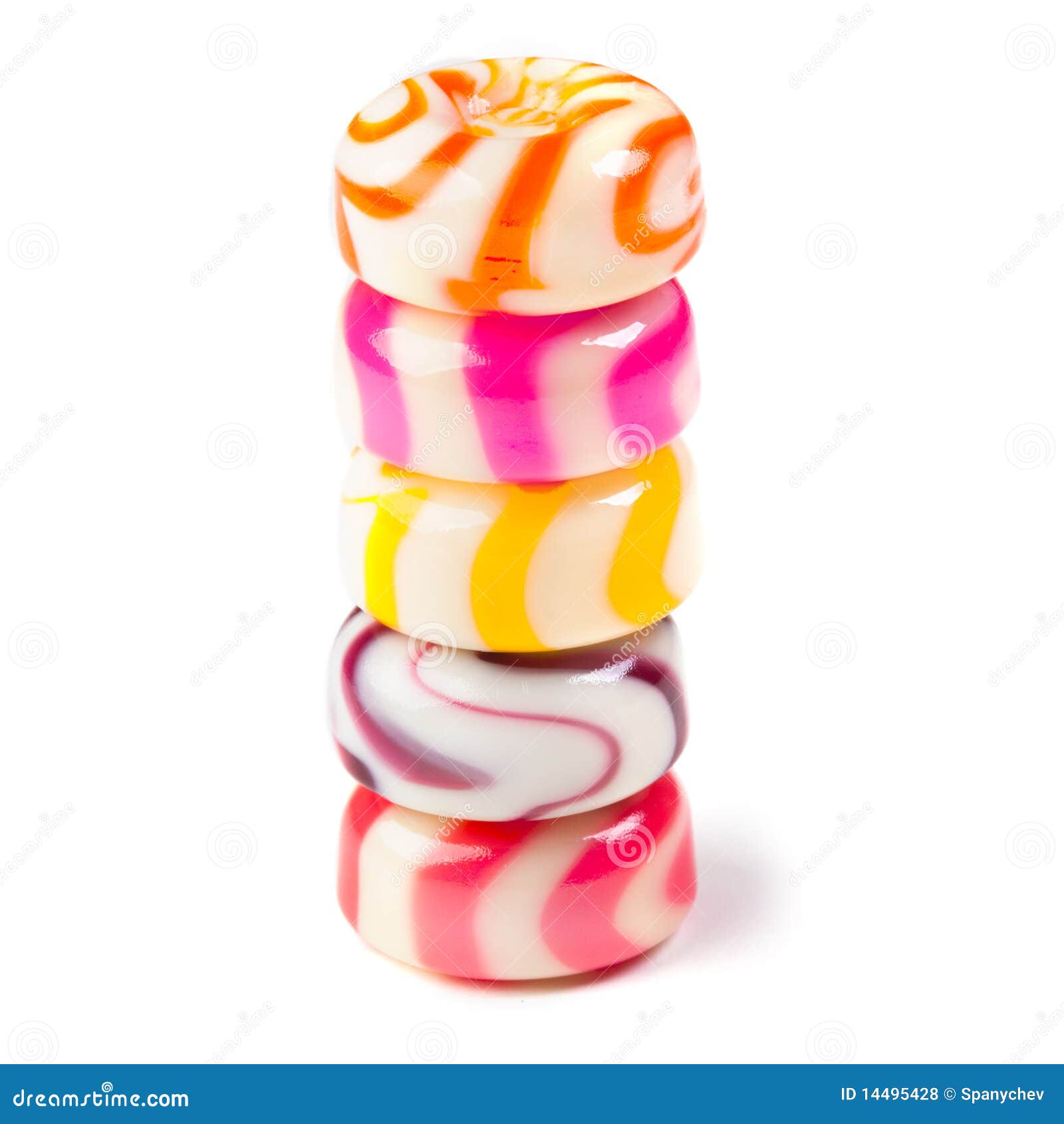 Stack of Caramel Candies Close-up Isolated Stock Photo - Image of ...