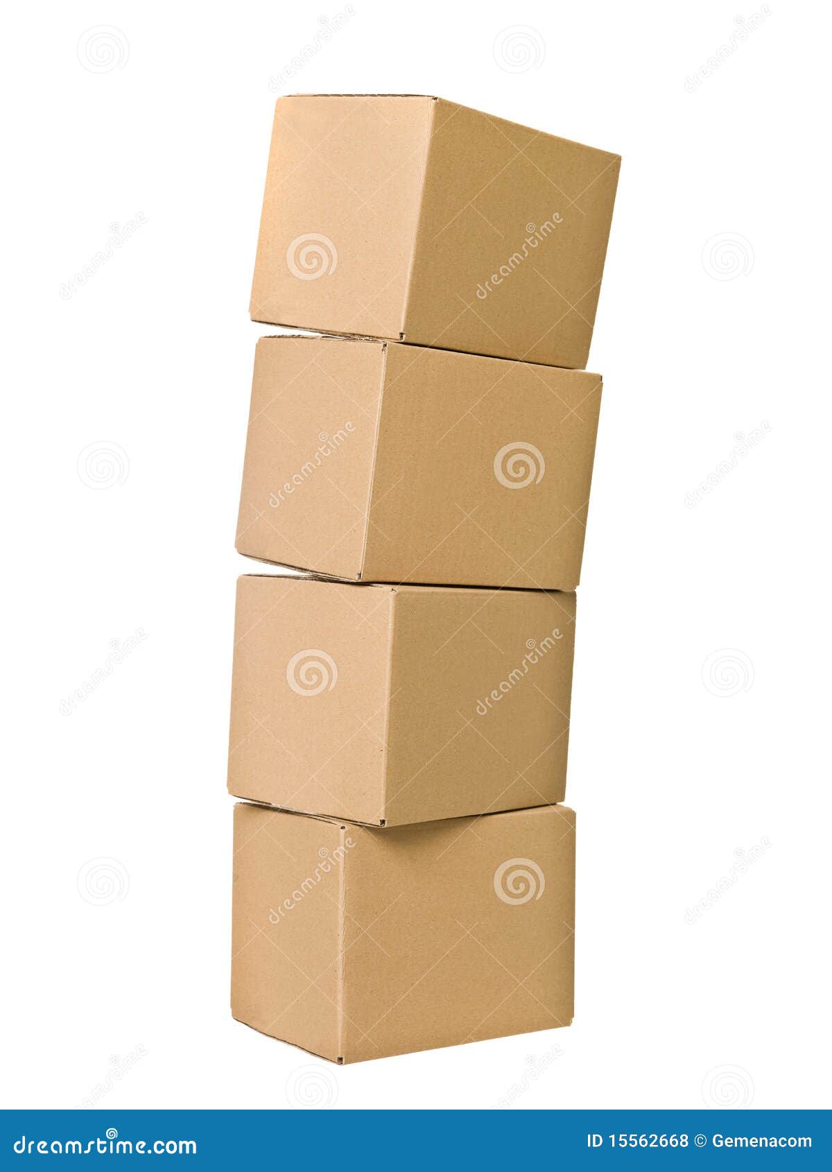 Stack of Cardboard Boxes stock photo. Image of white - 15562668